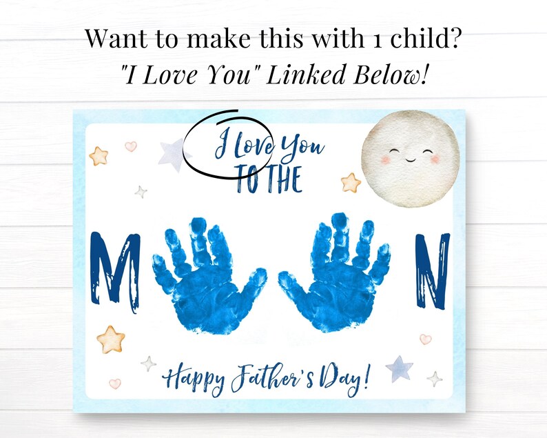 Fathers Day Gift for Dad We Love You to the Moon 2 Kids - Etsy