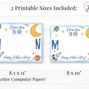 I Love You to the Moon Father Day Handprint Art, Printable Craft for ...