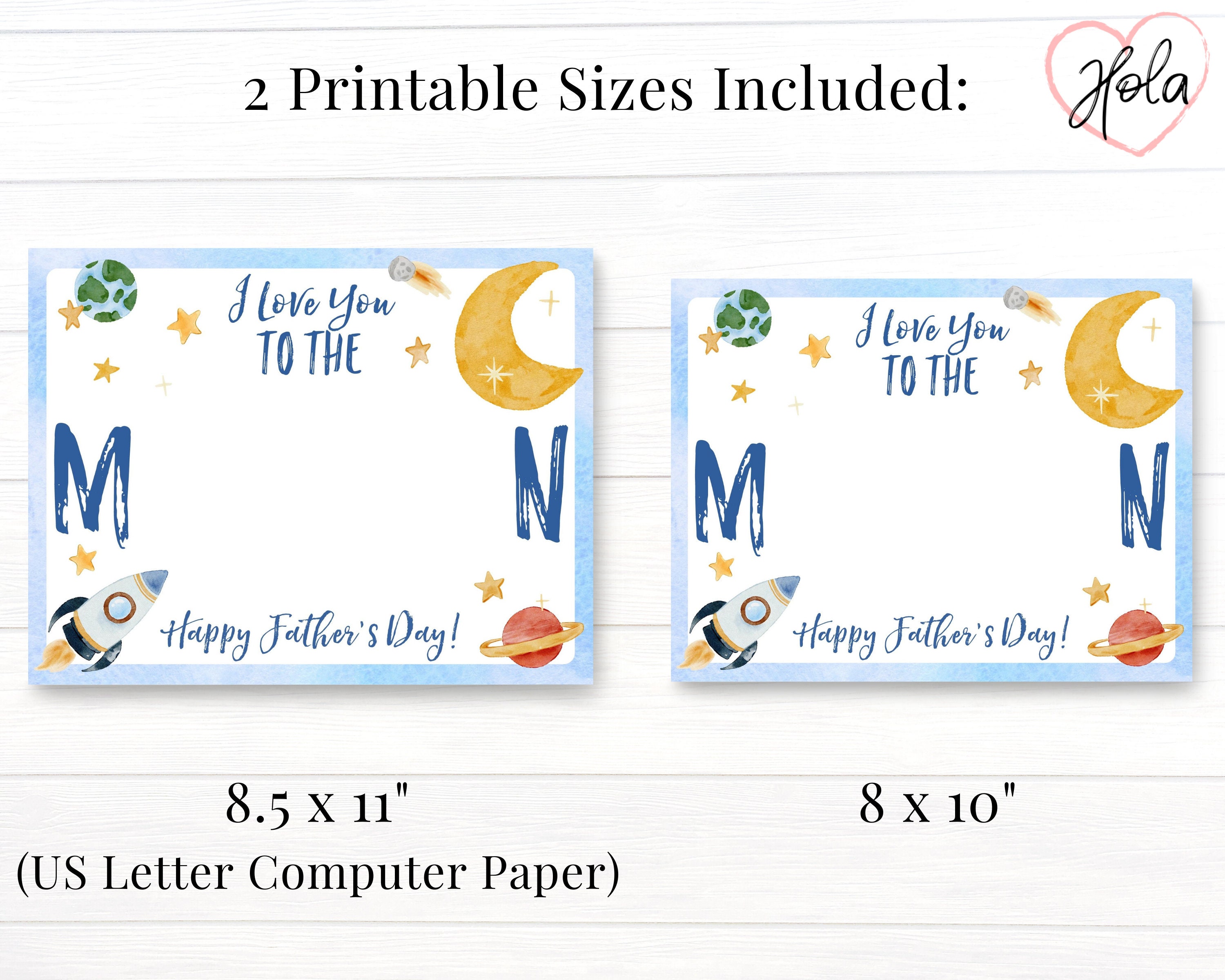 I Love You to the Moon Father Day Handprint Art, Printable Craft for ...