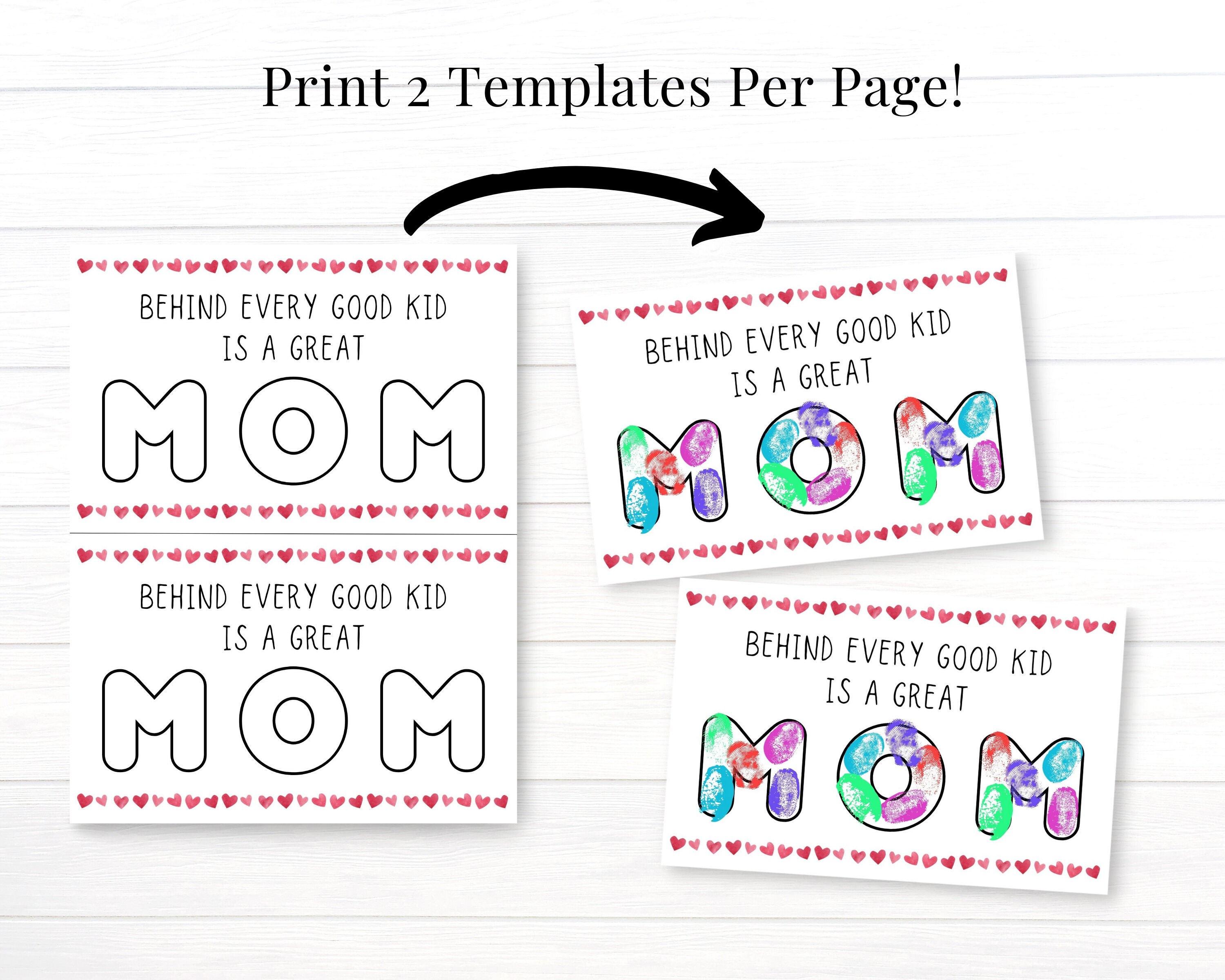 Mother’s Day Gift Thumbprint Activity for Preschool Toddlers, Easy ...