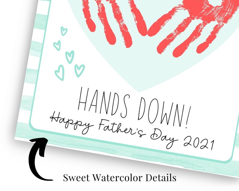 Fathers Day Gift Handprint Keepsake Preschool Toddler Craft | Etsy