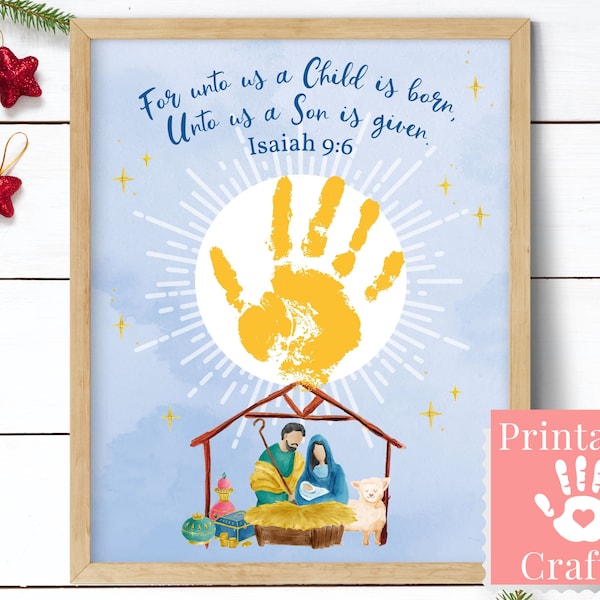 Nativity Handprint Art - Etsy