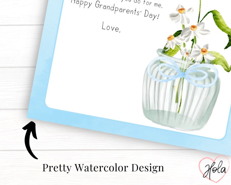 Grandparents Day Flower Craft for Kid Printable Handprint Art - Etsy