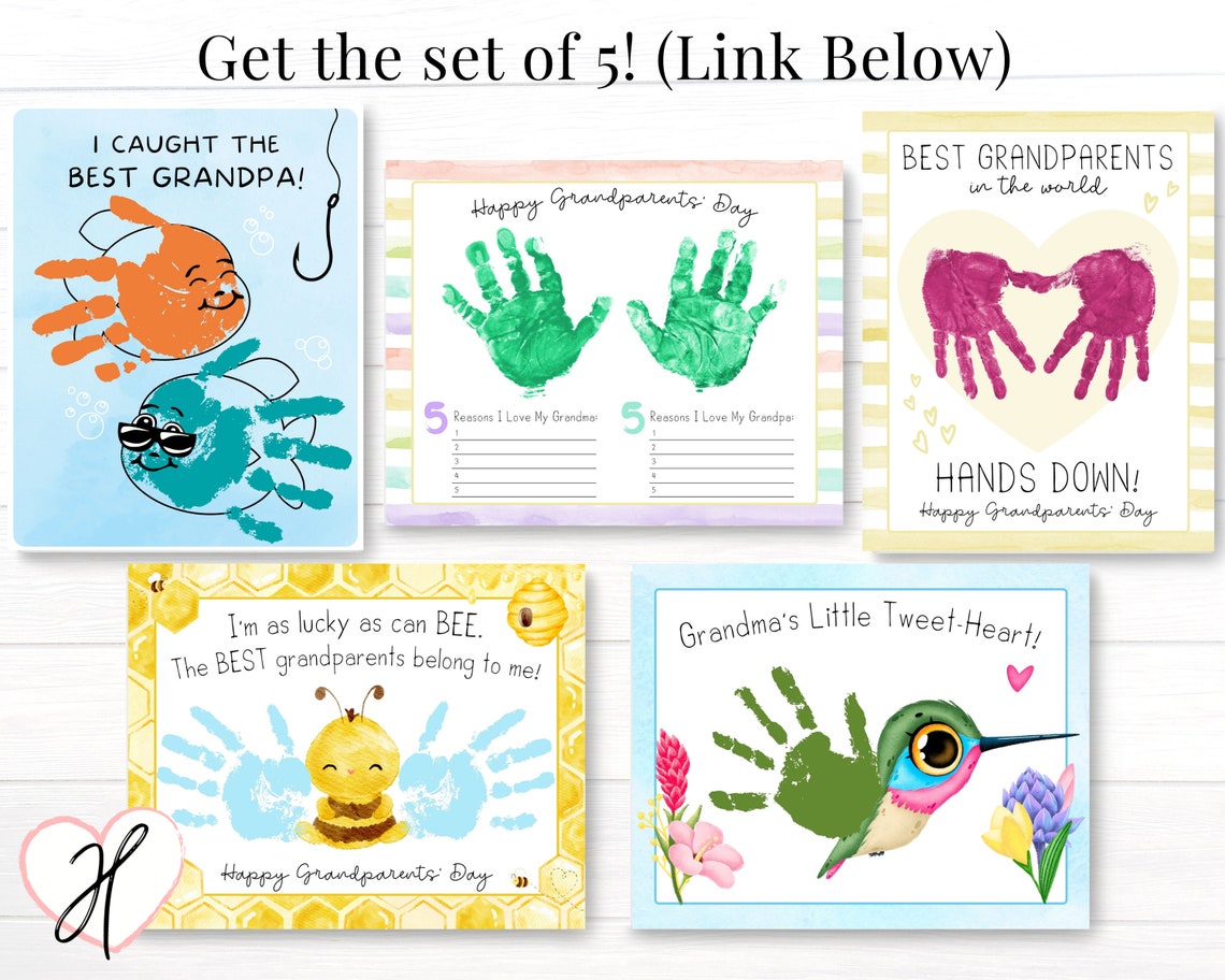 Spanish Grandparents Day Personalized Card, Printable Handprint Art ...