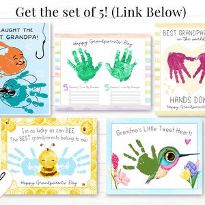 Spanish Grandparents Day Personalized Card, Printable Handprint Art ...