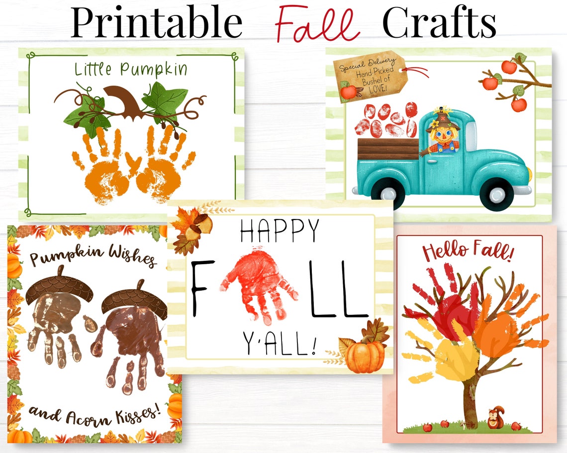 Fall Crafts for Kids, Preschool Toddler Printable Set, Daycare ...