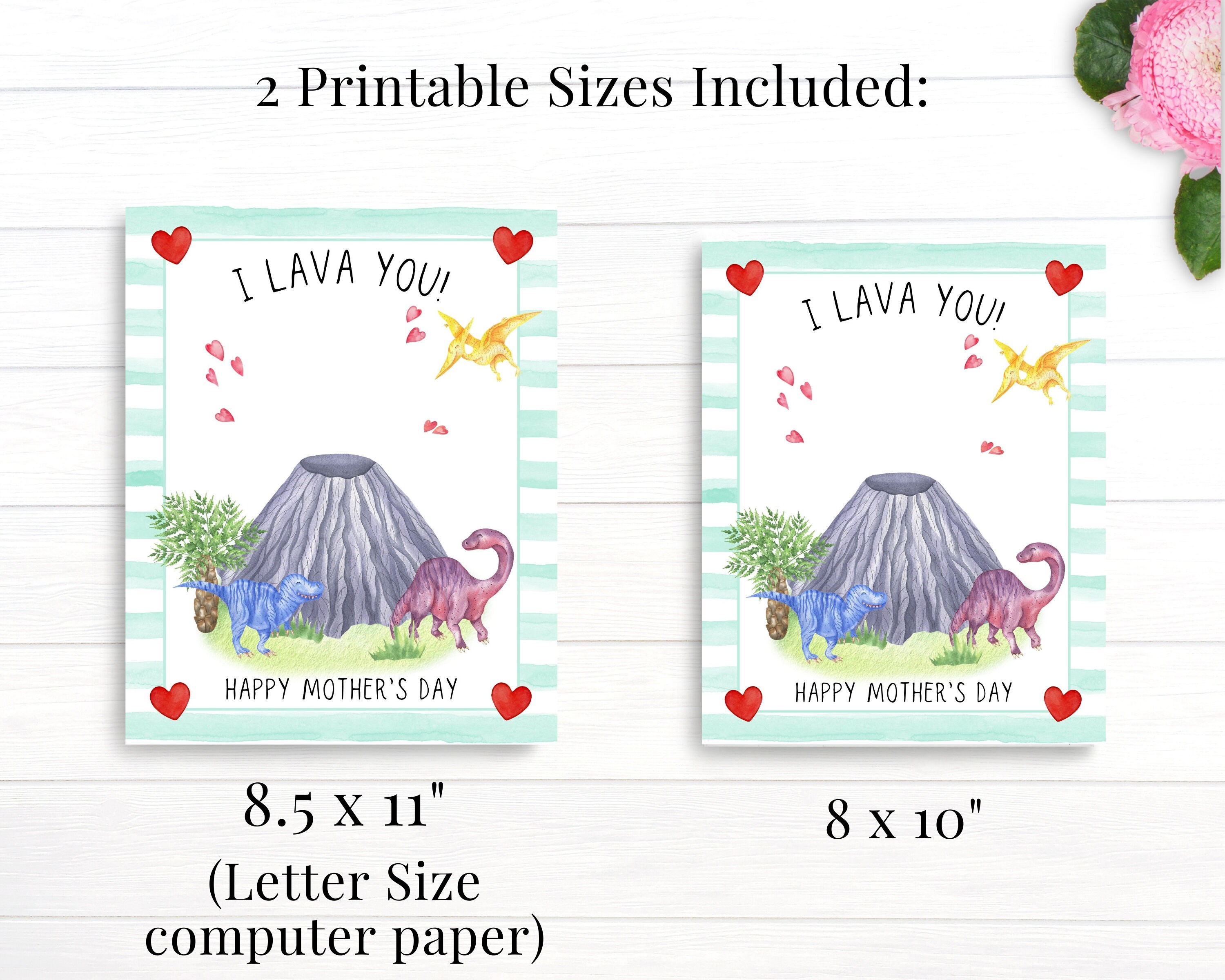 Toddler Dinosaur Gift for Mom I Lava You Volcano Handprint - Etsy