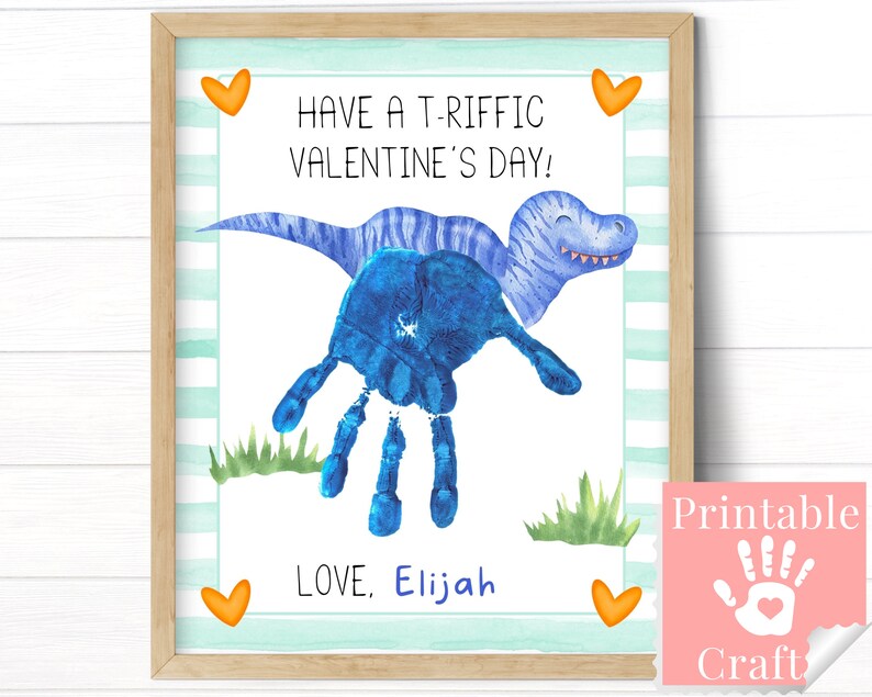 T-rex Valentines Day Craft Valentine Cards for Boys - Etsy