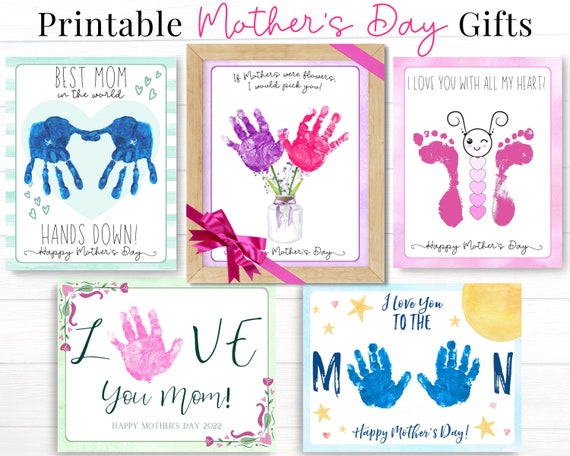 Mother's Day Gift Printable Handprint Crafts From Kids - Etsy