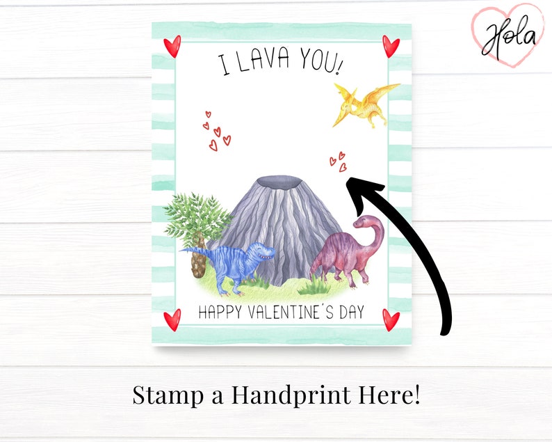Dinosaur Valentine Printables Valentines Day Cards for Kids - Etsy