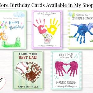 Grandma Birthday Gift From Granddaughter, Personalized Handprint Card ...