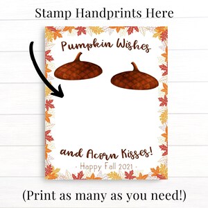 Fall Crafts for Preschoolers, Toddler Handprint Art, Printable Kit ...
