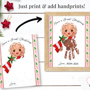 Making Christmas Cards Children, Gingerbread Handprint Arts and Crafts ...