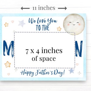 Fathers Day Gift for Dad, We Love You to the Moon, 2 Kids Handprint Art ...