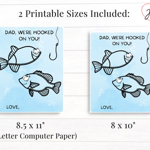 Fishing Gift for Dad, Handprint Birthday Card, Father's Day Gift From 2 ...