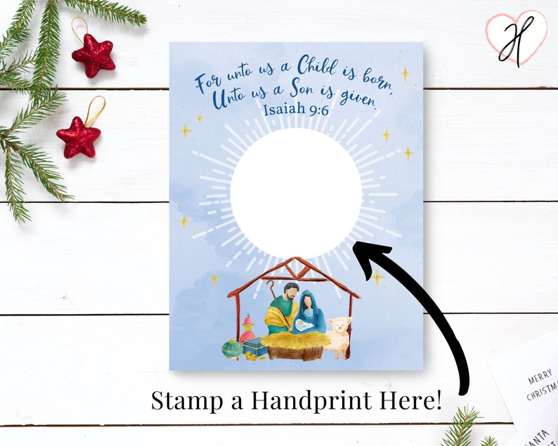 Christmas Handprint Crafts for Kids Birth of Jesus Nativity - Etsy