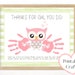 Custom Printable Thank You Card, Easy Owl Handprint Art Craft for Kids ...