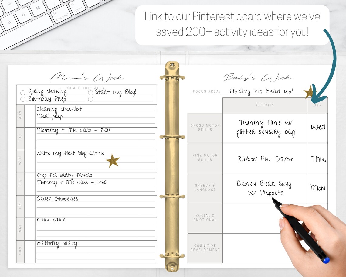 Baby Planner Printable Planner Pages for New Moms Daily | Etsy