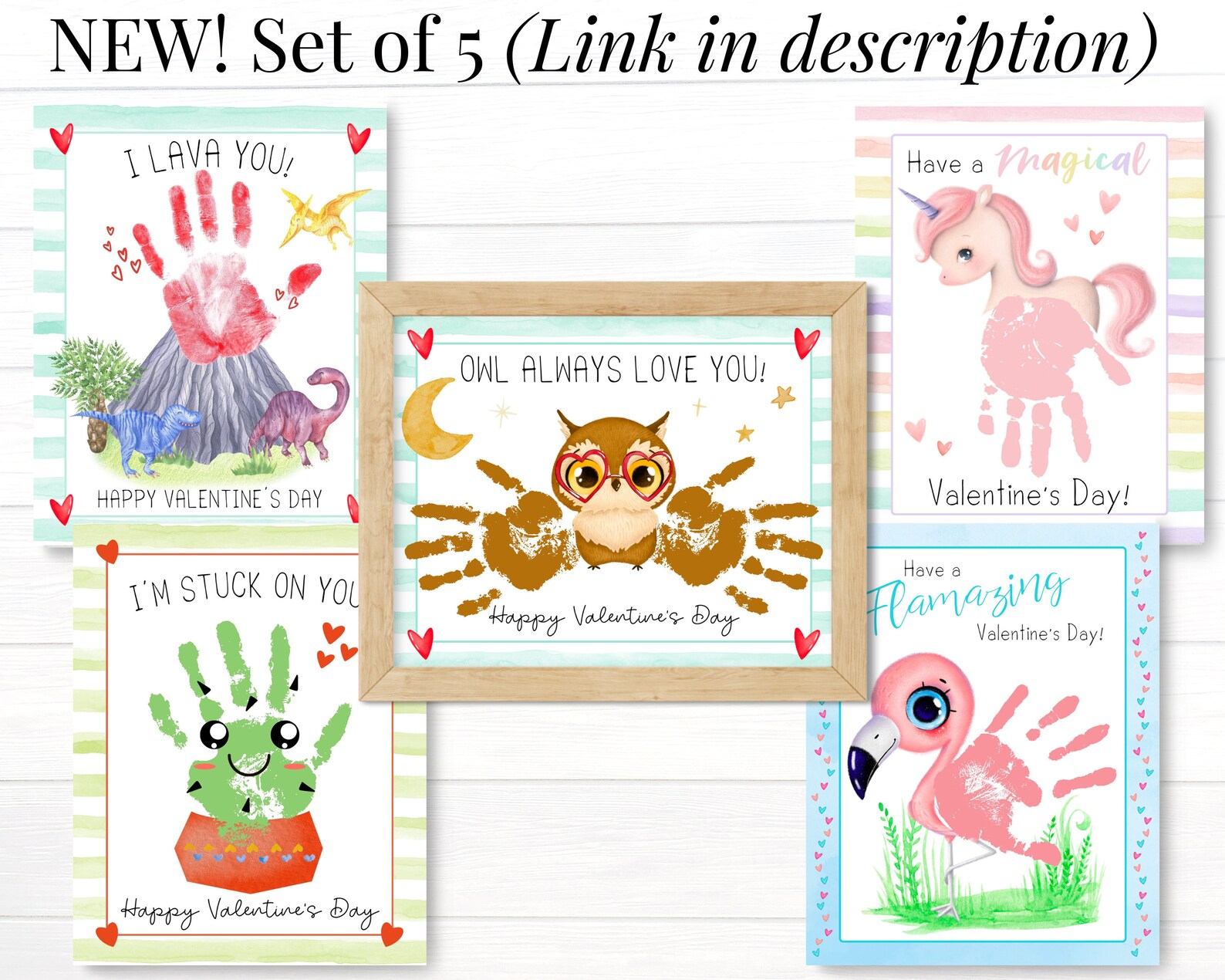 Toddler Valentine Cactus Hand Print Im Stuck on You Kids - Etsy