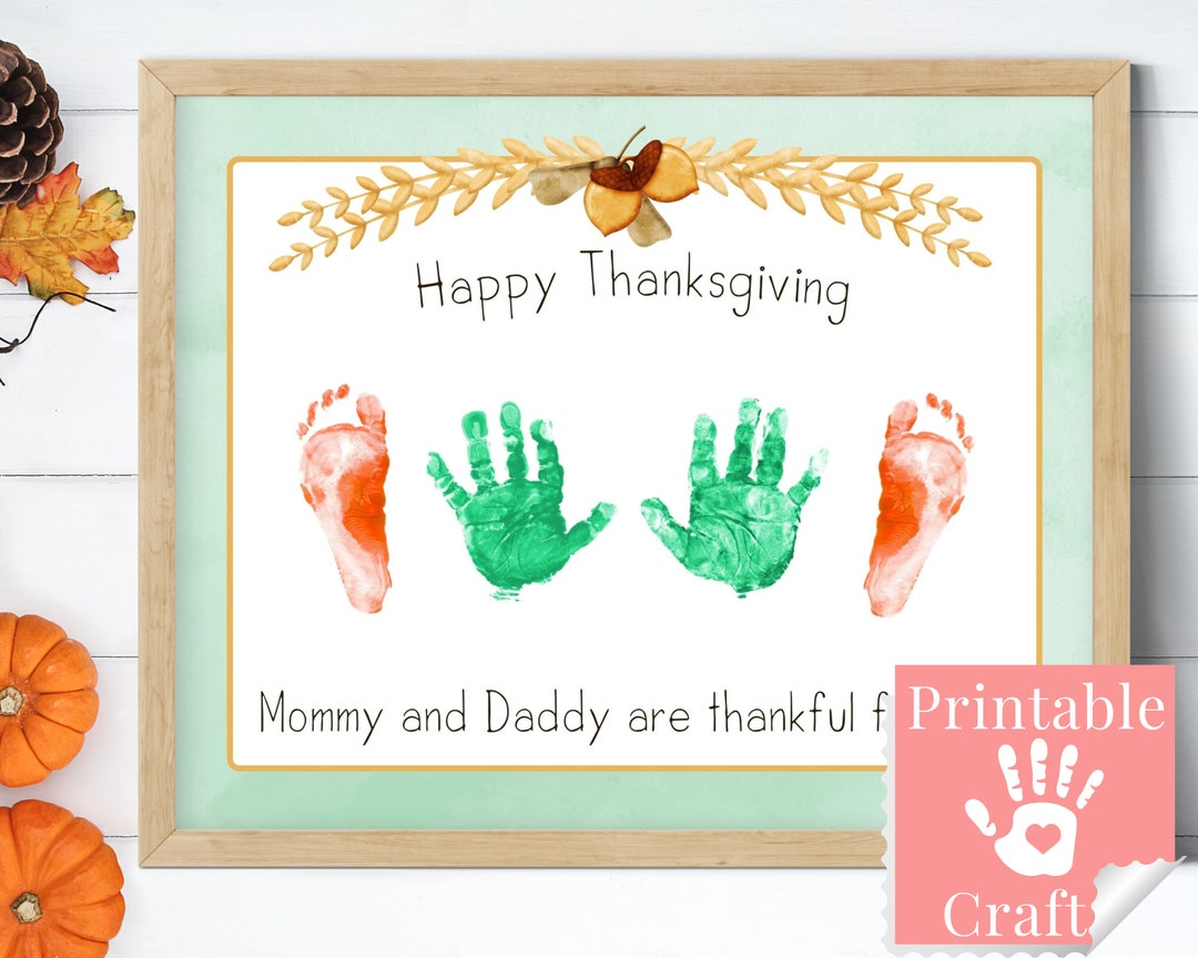 Handprint Thanksgiving Craft for Kids, DIY Card Keepsake, Mommy and ...