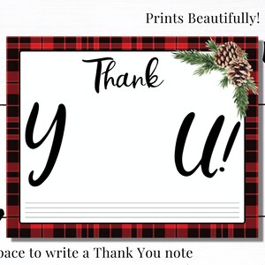 Kids Handprint Christmas Thank You Cards, Printable Template Pack ...