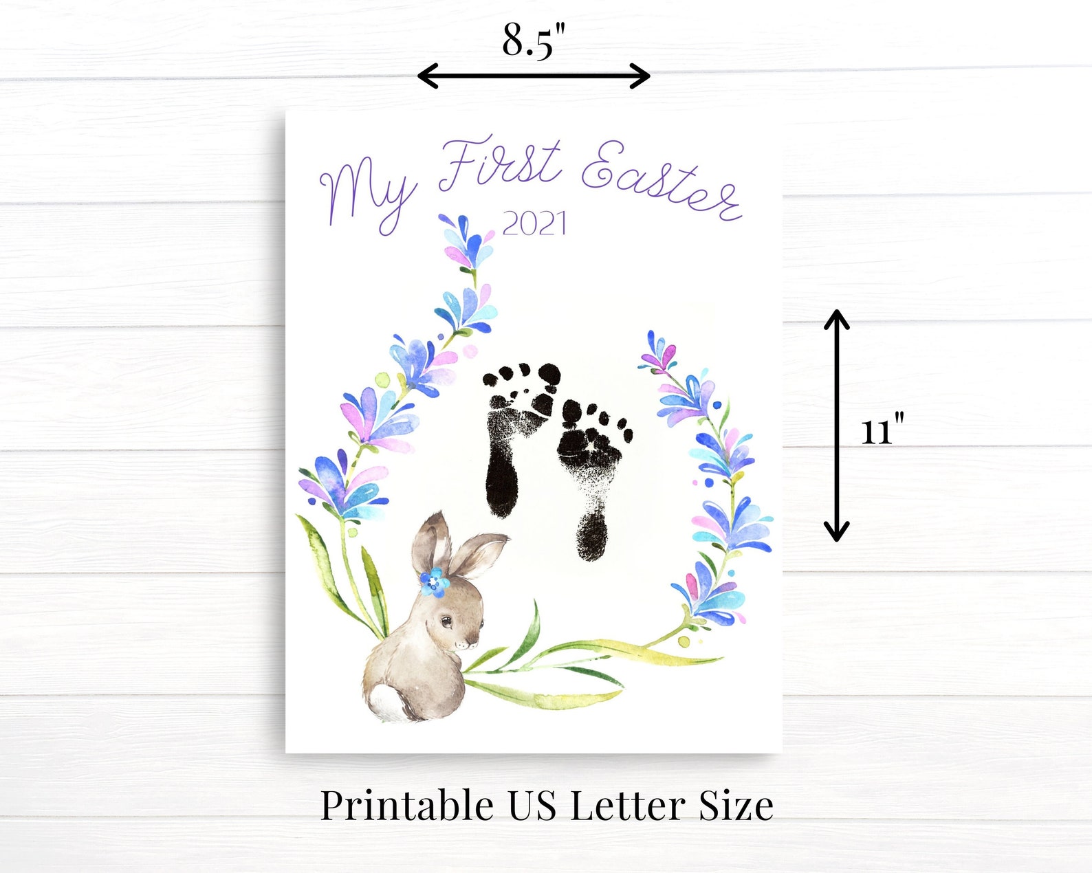 My First Easter Keepsake Printable Easter Bunny Craft | Etsy