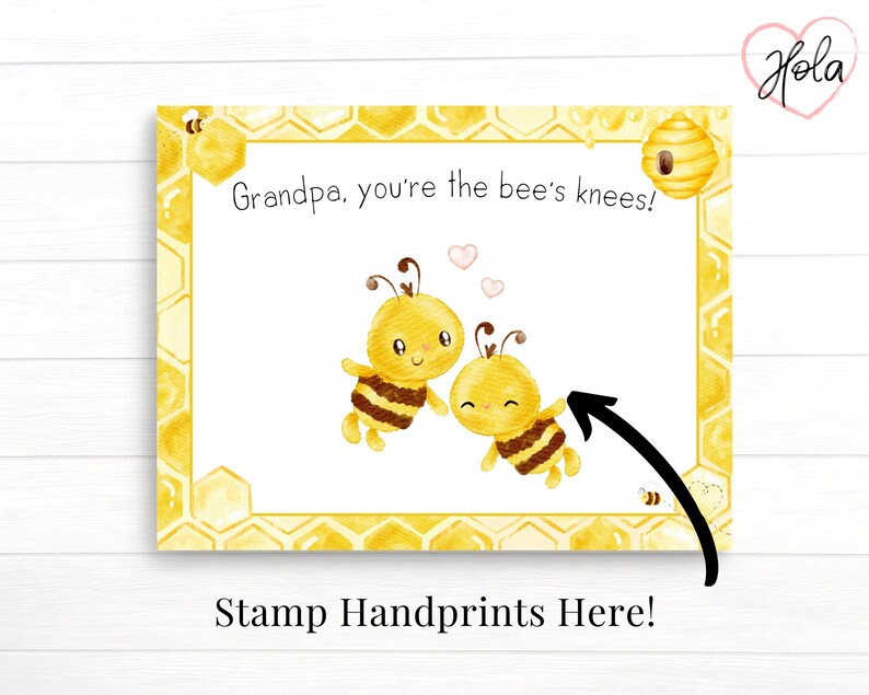 Grandpa Gift From Grandkids, Printable Handprint Art Craft ...