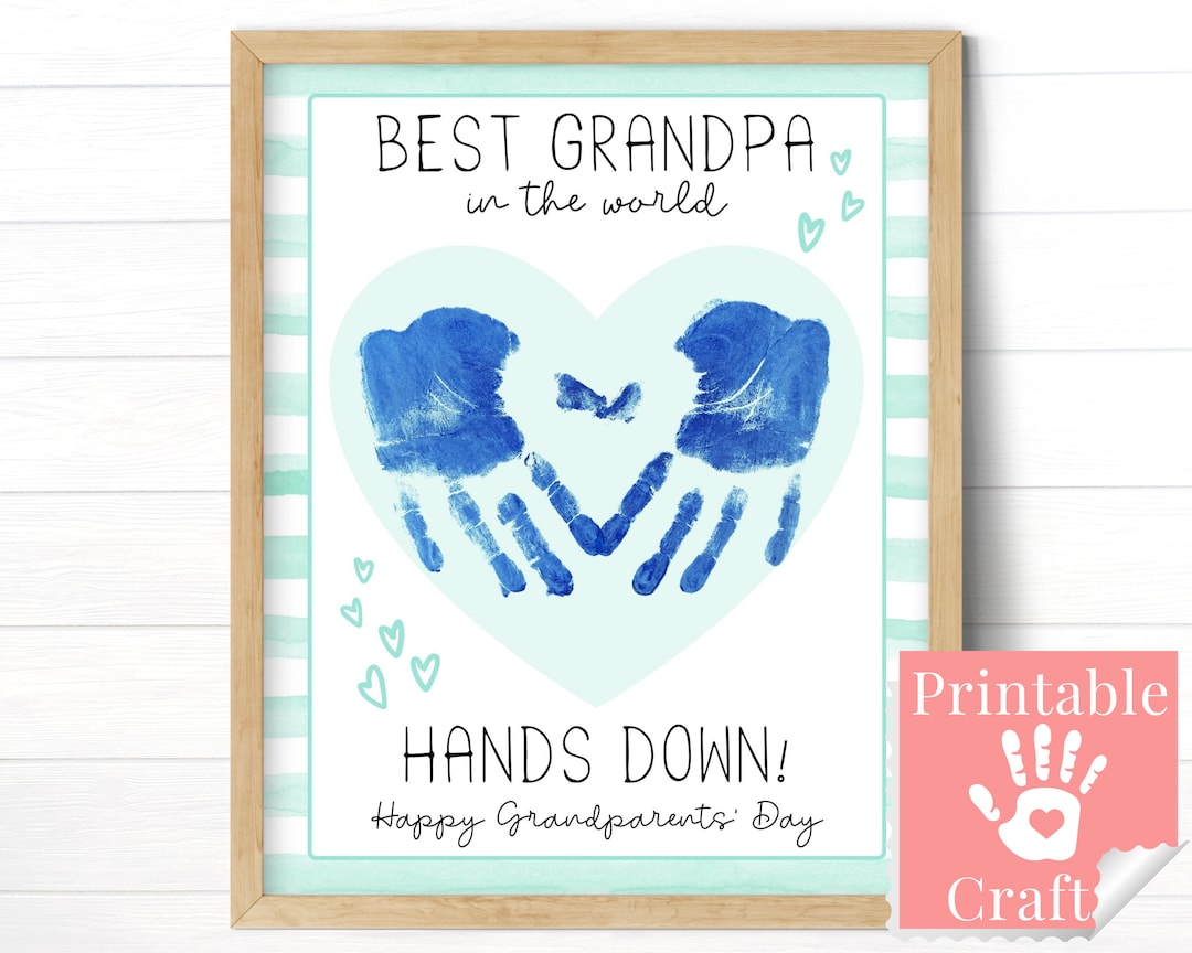 Grandparents Day Gift for Grandpa From Baby or Toddler, Printable Card ...