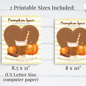Pumpkin Spice and Everything Nice Kids Printable, DIY Fall Handprint ...