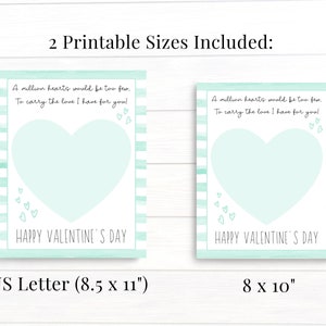 Valentines Day Gift for Parents, Preschool Teacher Printable Template ...