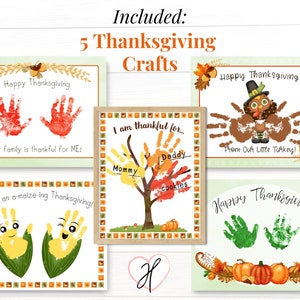 Fall Handprint Crafts Bundle, Preschool Printable Set, Easy Toddler Art ...