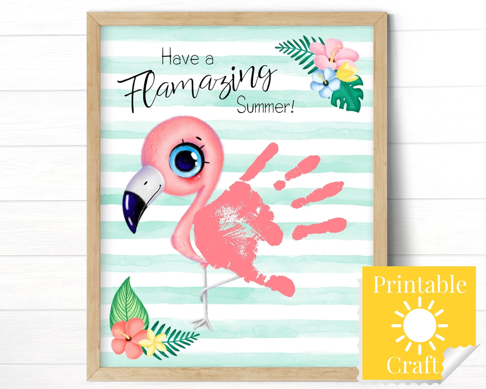 Flamingo Handprint Craft for Kids Last Day of Preschool - Etsy