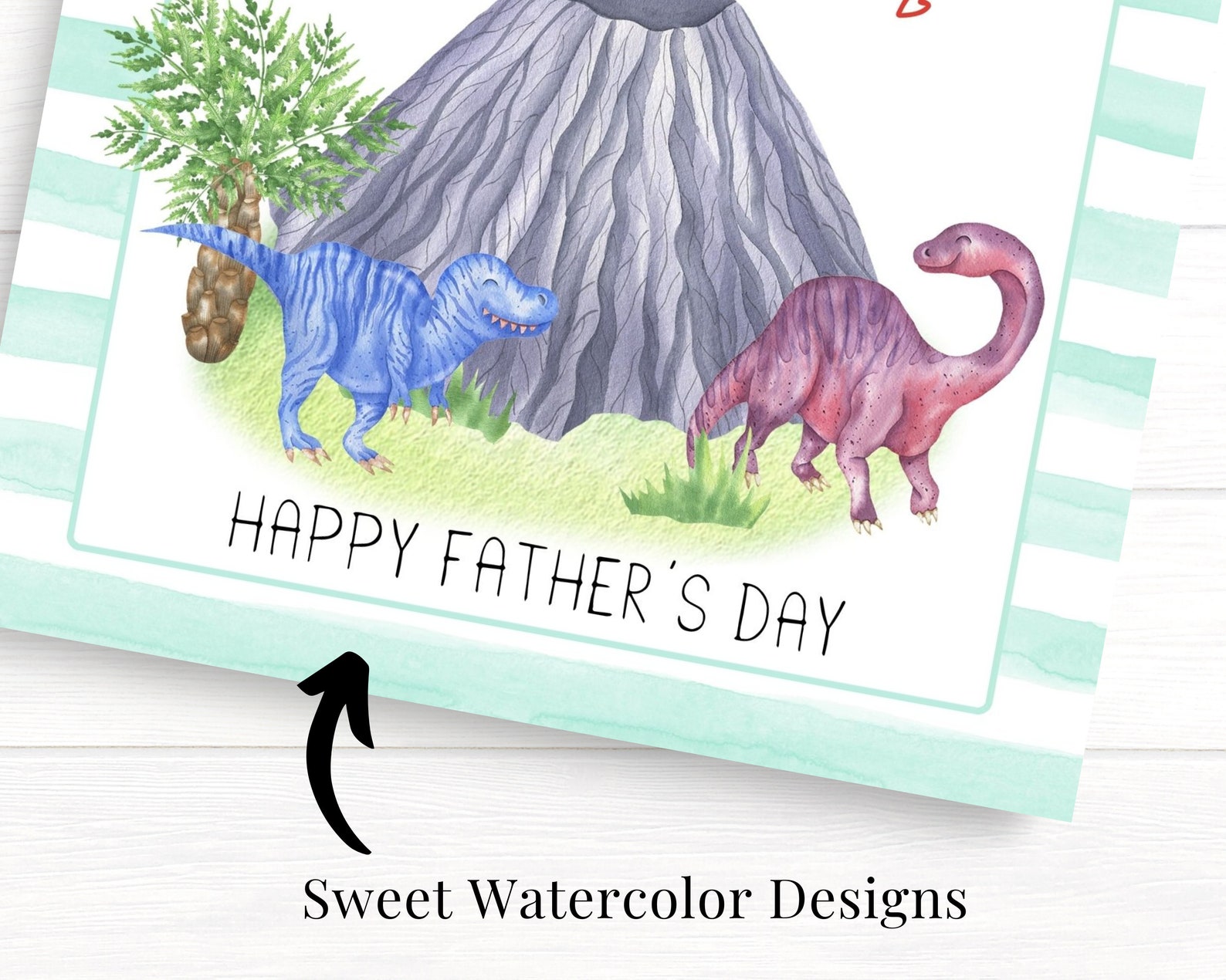 Dinosaur Father's Day Cards From Kids, Set of 4 Handprint Crafts ...