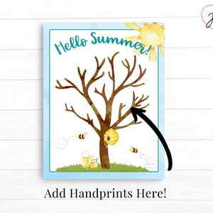Summer Printable Activities for Kids, Season Tree Handprint Craft ...