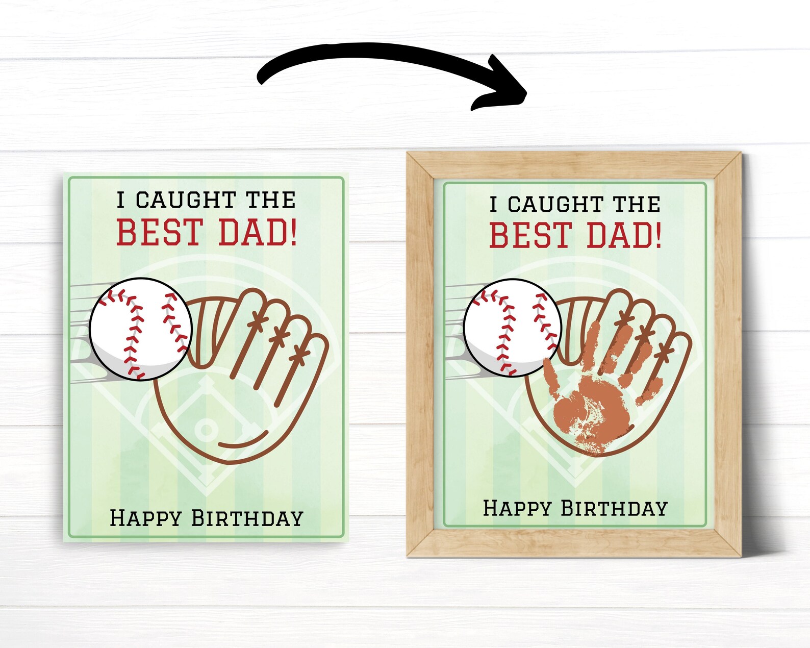 Birthday Gift for Dad Printable Baseball Card From Son to - Etsy