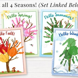 Summer Printable Activities for Kids, Season Tree Handprint Craft ...