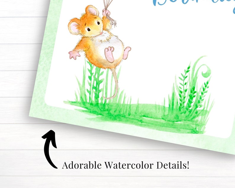 Birthday Card Printable Personalizable From Kids Fingerprint - Etsy