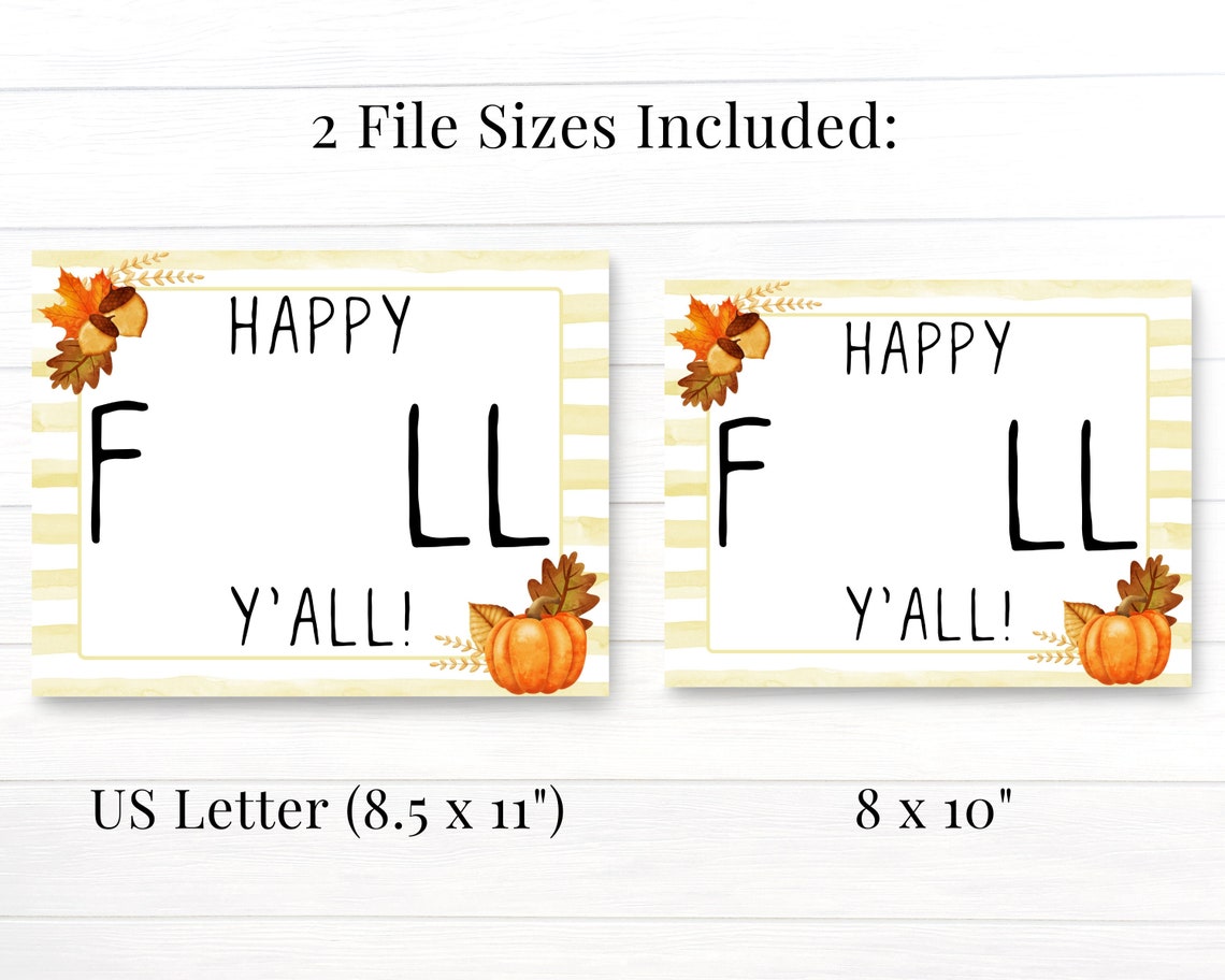 Happy Fall Y'all Handprint Sign Preschool Activities for - Etsy