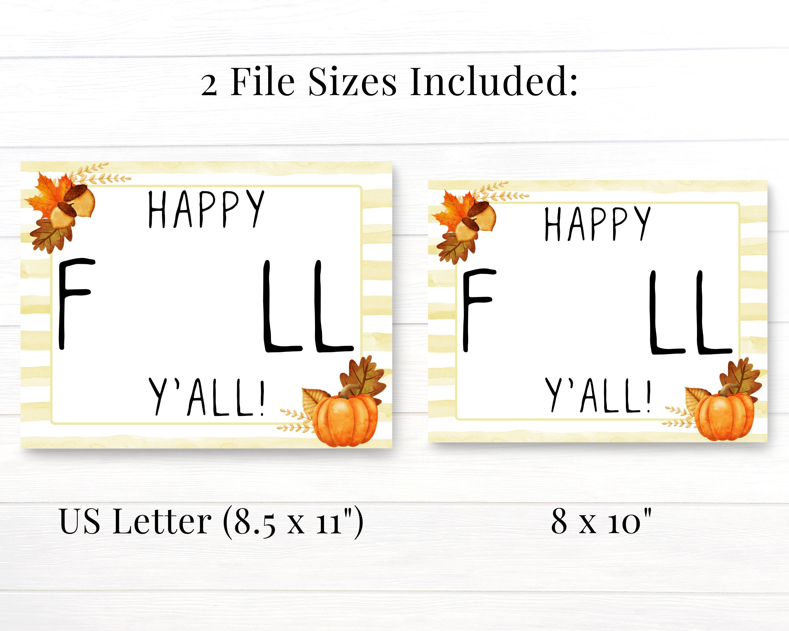 Happy Fall Y'all Handprint Sign Preschool Activities for - Etsy