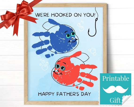 Father's Day Card From 2 Kids We're Hooked on You - Etsy