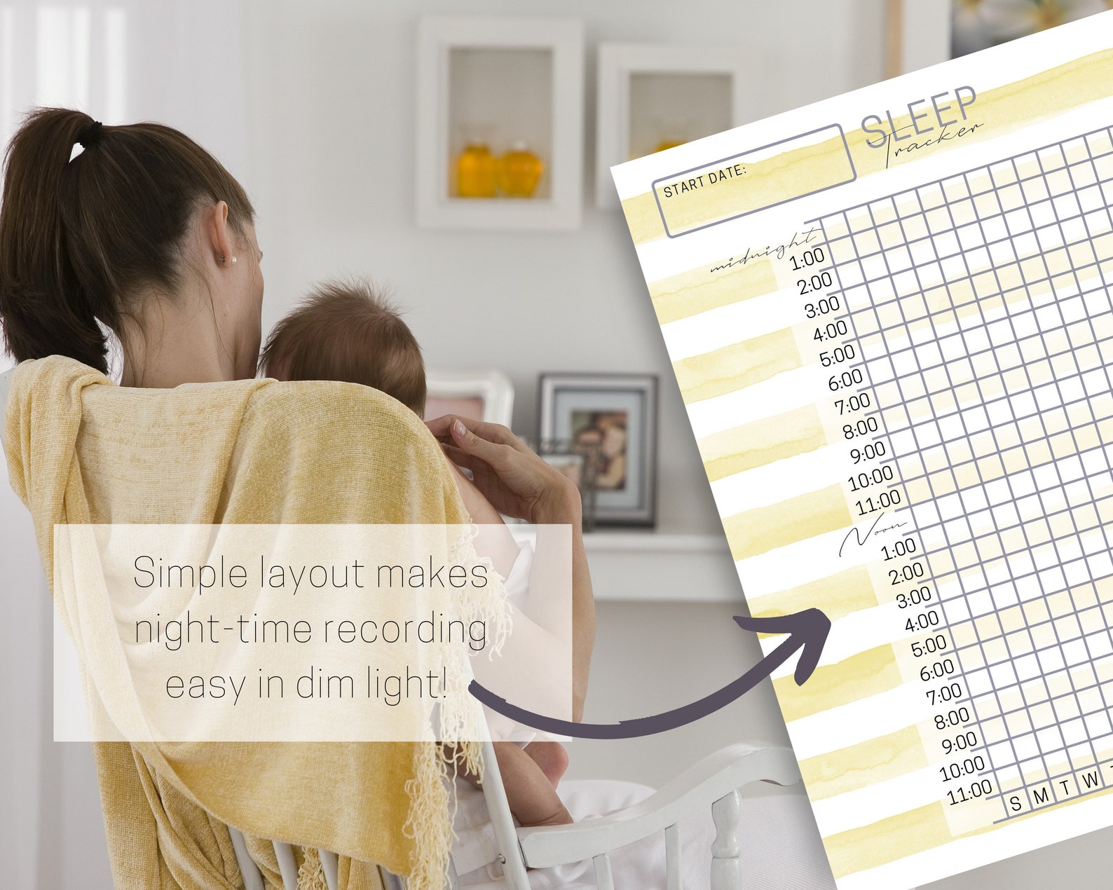 Sleep Tracker Printable Planner Pages 24 Hour Sleep Log for - Etsy