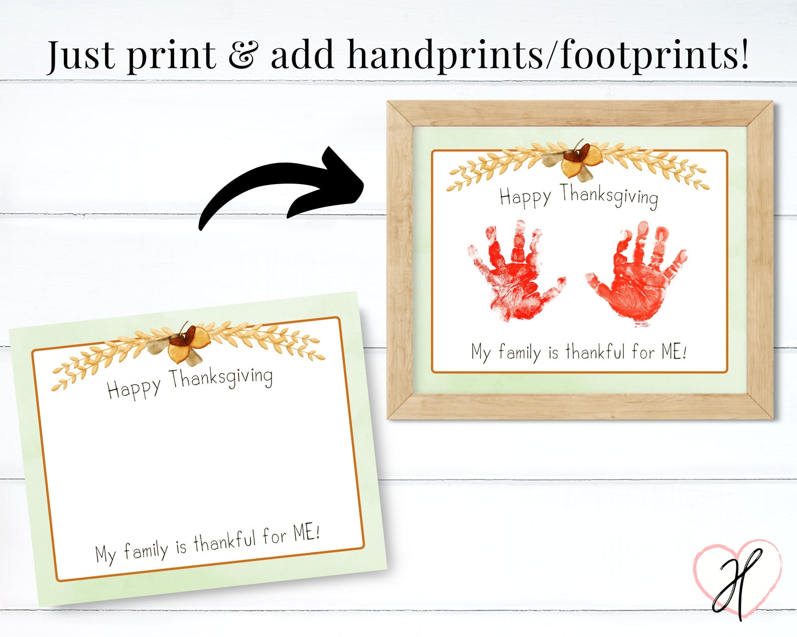 Handprint Thanksgiving Card Craft Activity for Kids Keepsake - Etsy