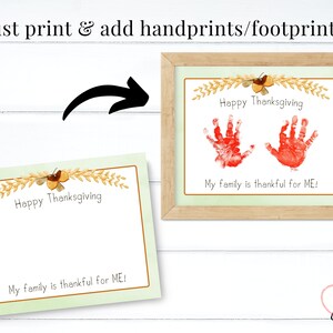 Handprint Thanksgiving Card, Craft Activity for Kids, Keepsake for Baby ...
