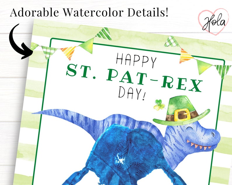 Dinosaur Handprint Art St Patricks Day Crafts for Kids - Etsy