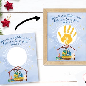 Christmas Handprint Crafts for Kids, Birth of Jesus Nativity Christian ...