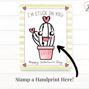 Valentine Printables Kids Handprint Craft, Mom Valentine Card Set ...