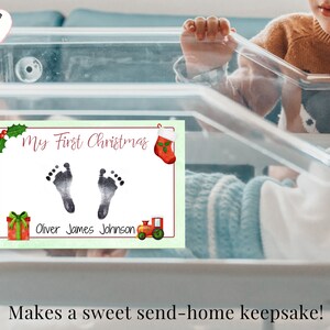 My First Christmas NICU Baby Footprints Keepsake, Holiday Card for ...