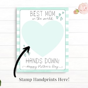Mother’s Day Gift Handprint Keepsake, Preschool Toddler Craft From Kids ...