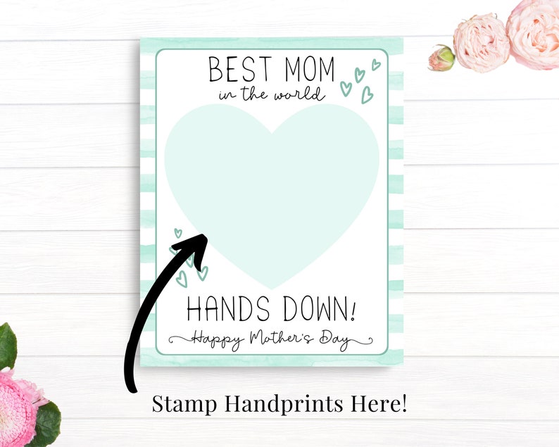 Mothers Day Gift Handprint Keepsake Preschool Toddler Craft - Etsy