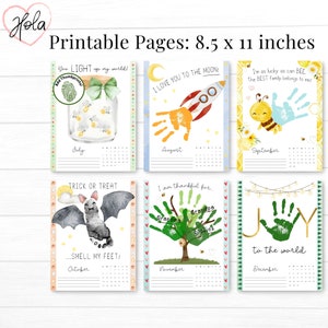 2024 Handprint Calendar for Australia, Kids Wall Calendar Printable ...